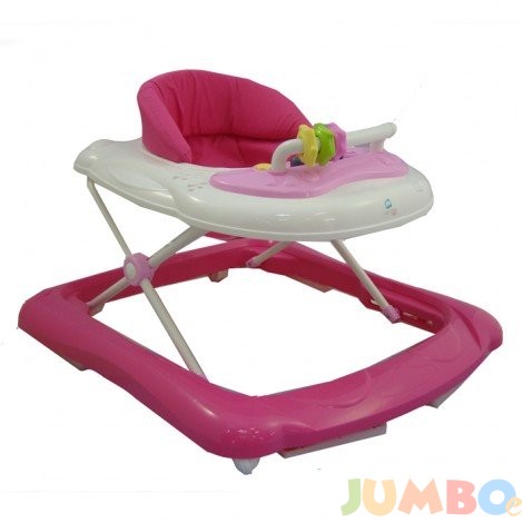 Бебешка проходилка Azaria Spring Walker Розова – Мечо.бг