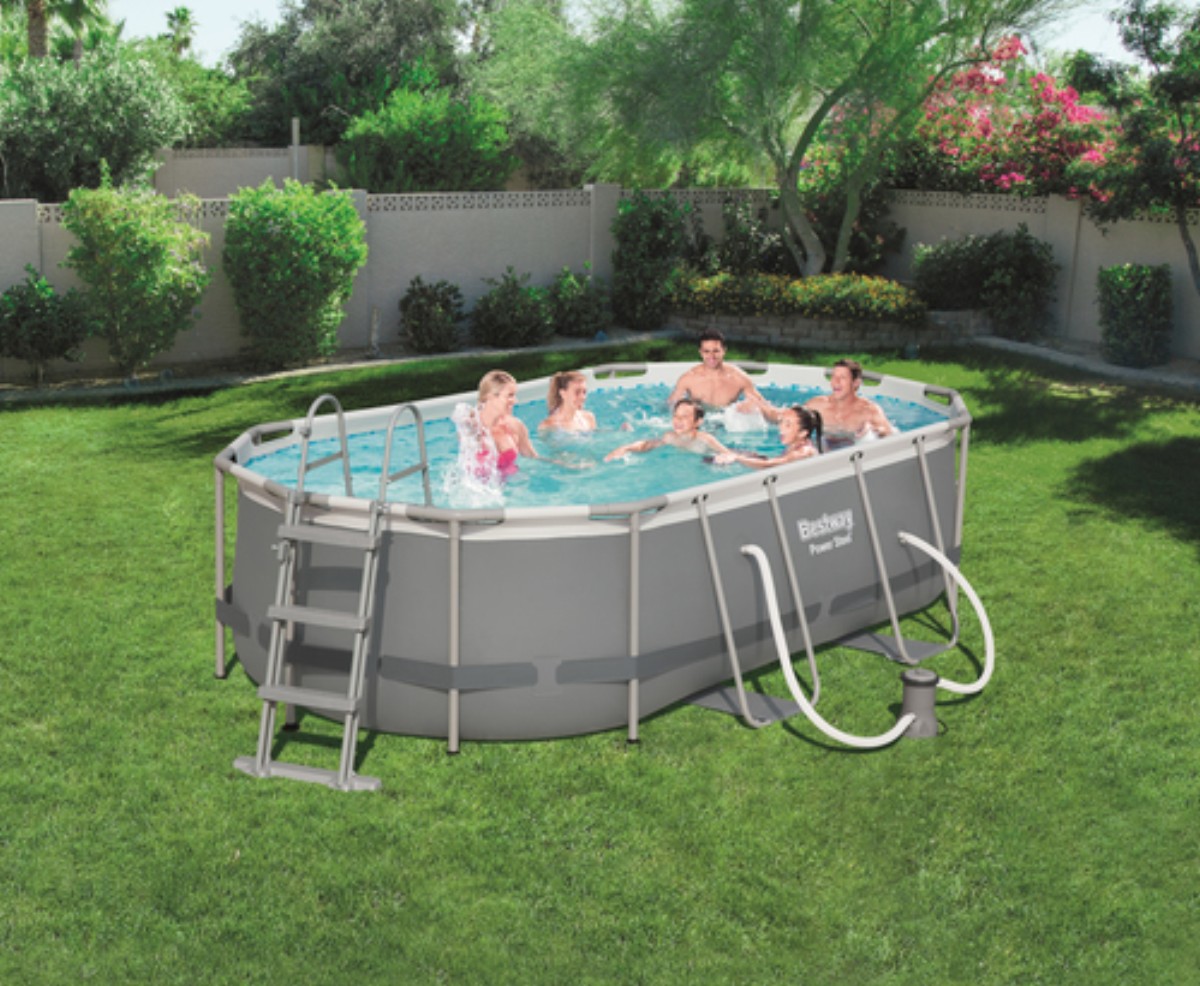 Басейн + 56620 Power Steel 4.27m x 2.50m x 1.00m – Мечо.бг